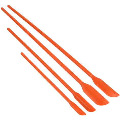 Lot de 4 spatules en silicone à long manche, grattoir de cuisine ...