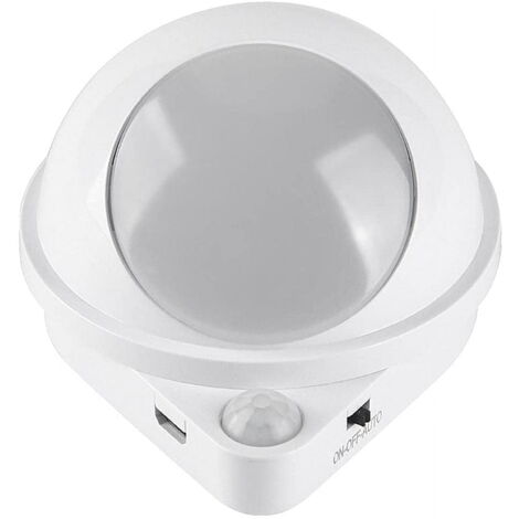 Veilleuse LED rechargeable par USB avec détecteur de mouvement et induction