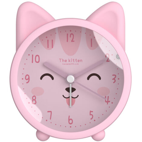 Réveil animal mignon pour enfants, horloge sans tic-tac, réveil de ...
