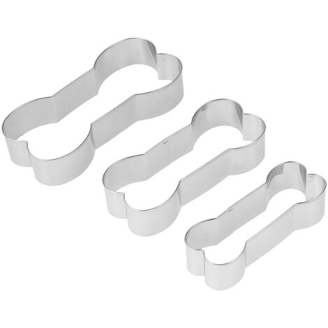 Lot de 3 emporte-pièces en forme d'os de chien en acier inoxydable ...