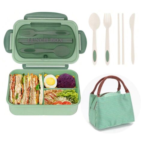 Coffret Bento pour adultes avec couverts - Boîte à lunch - Boîte à ...