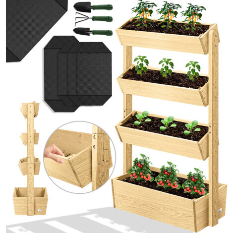 KESSER® Hochbeet mit Etagen Premium Blumenkasten Blumentreppe ...