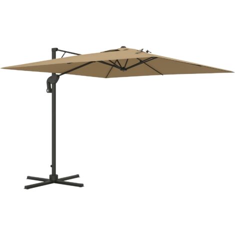 Parasol déporté carré pivotant 360° manivelle dim. 2,97L x 2,97l x 2 ...