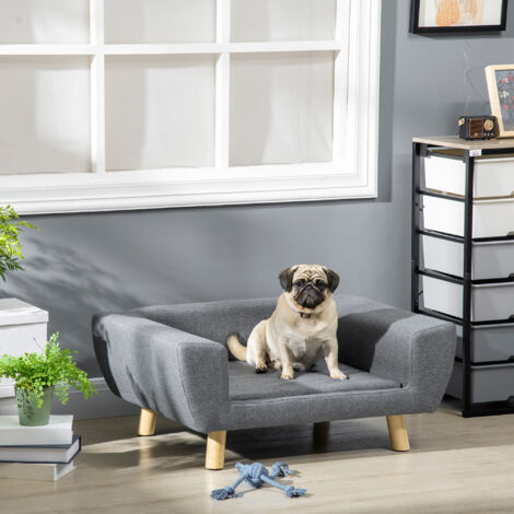 Canapé chien lit pour chien design scandinave coussin moelleux pieds ...