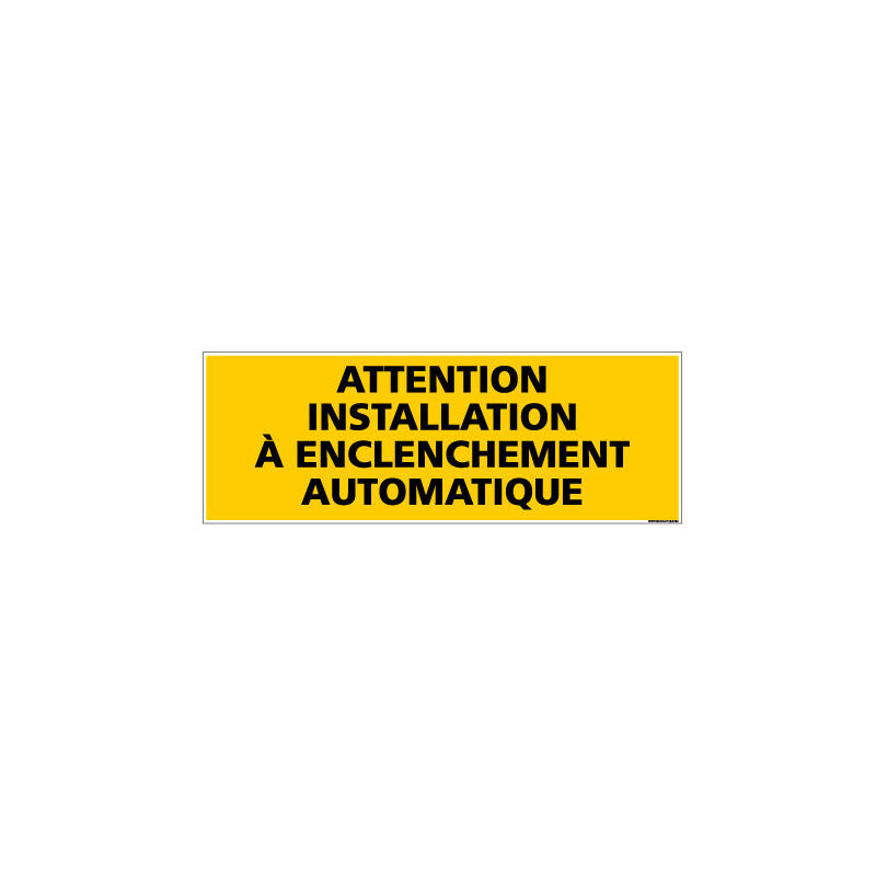 Panneau de Signalisation ATTENTION INSTALLATION (C1006) - Adhésif - 210 ...