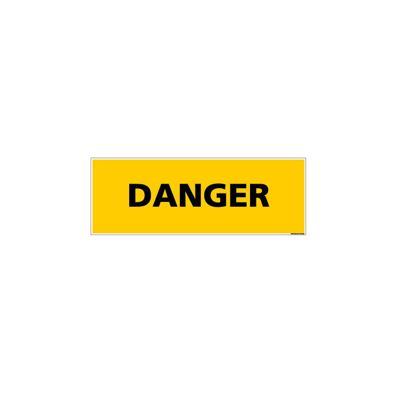 Panneau de Signalisation danger DANGER (C0125) - Adhésif - 210 x 75 mm
