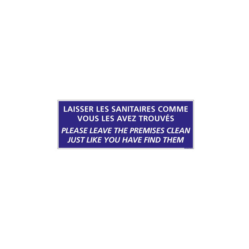 Panneau de Signalisation Camping SANITAIRES (H0227) Français-Anglais ...