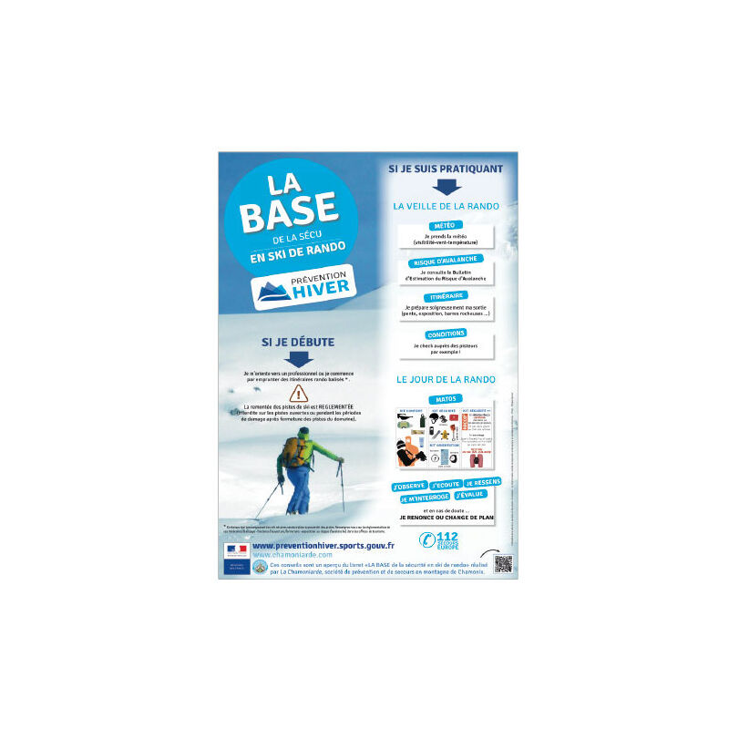 PANNEAU LA BASE DU SKI EN RANDO (H0368) - Aluminium 2 mm - 300 x 420 mm