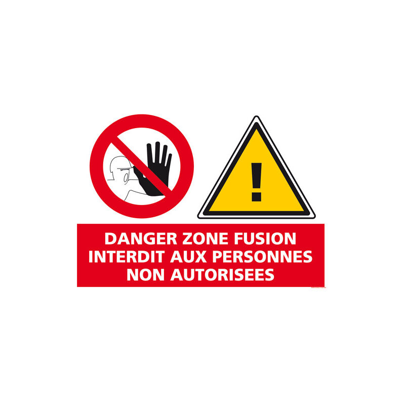 Panneau de signalisation Danger Zone de Fusion (D0943) - Aluminium 2 mm - 630 x 450 mm