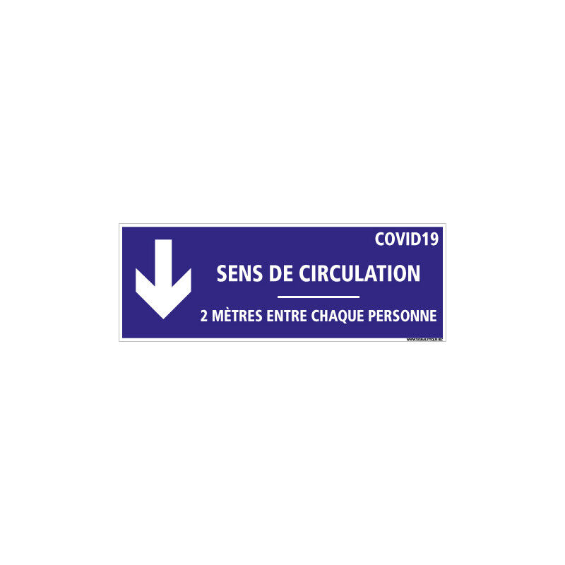SIGNALETIQUE AU SOL COVID CORONAVIRUS . SENS DE CIRCULATION . DISTANCES ...