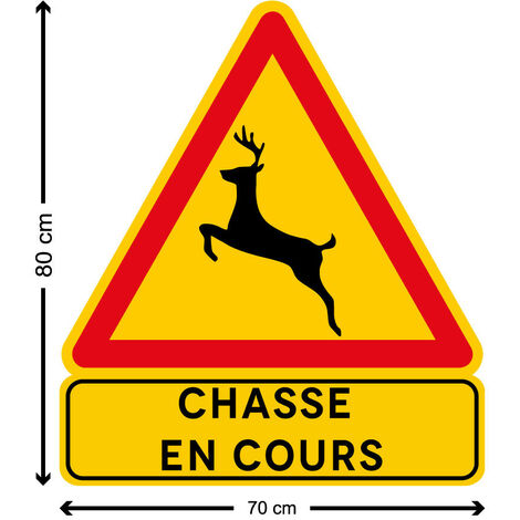 Panneau de chasse en cours. Signalisation temporaire de chasse en ...