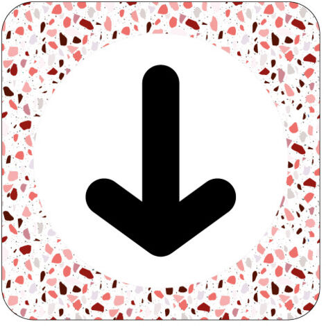 PLAQUE DE PORTE DESIGN SPHERE FLECHE VERS LE BAS .- Cube