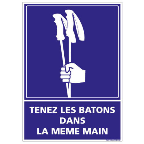 PANNEAU TENEZ LES BATONS DANS LA MEME MAIN (G1316) - Adhésif - 150 x 210 mm
