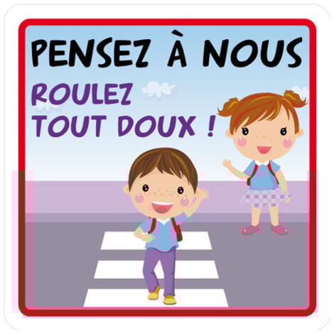 PANNEAU DE SIGNALISATION PENSEZ A NOUS (L0625) - Aluminium 2 mm - 125 x ...