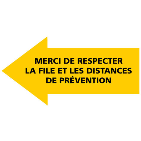 FLECHAGE AU SOL COVID 19 CORONAVIRUS . ADHESIF AU SOL . MERCI DE ...