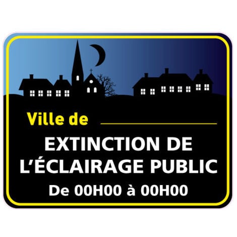 Panneau EXTINCTION DE L'ECLAIRAGE PUBLIC (EP005)