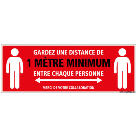SIGNALETIQUE AU SOL ADHESIVE SPECIAL COVID.19 . GARDER UNE DISTANCE ...