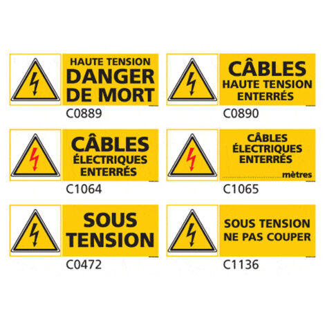 Panneau et Pictogramme de Signalisation danger électrique - C0885 - 210 ...