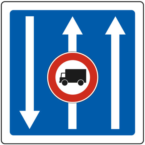 Panneau Indication C24a – Conditions de circulation par voie ...