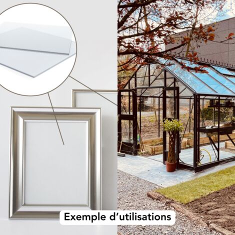Plaque verre acrylique transparent 1,5 mm - 30x30 cm (300x300 mm ...