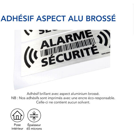 Pictogramme ENTREZ SANS FRAPPER (Q0069).- Adhésif aspect aluminium brossé