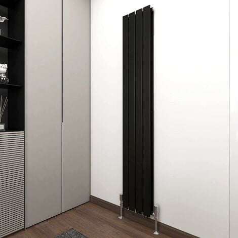 1800 x 272mm Double Designer Flat Panel Central Heating Radiator MATT BLACK