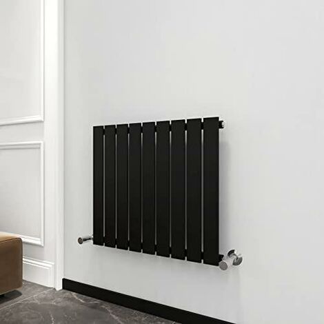 600 x 612mm Single Designer Flat Panel Central Heating Radiator MATT BLACK