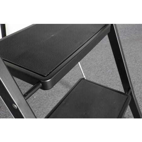 Scale domestiche pieghevoli a 4 gradini - Nero