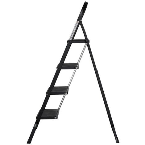 Scale domestiche pieghevoli a 4 gradini - Nero