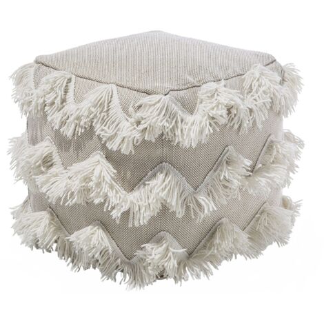 Pouffe NASHIK Cotton Beige