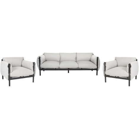 Garden Sofa Set 5 Seater ESPERIA Metal Grey