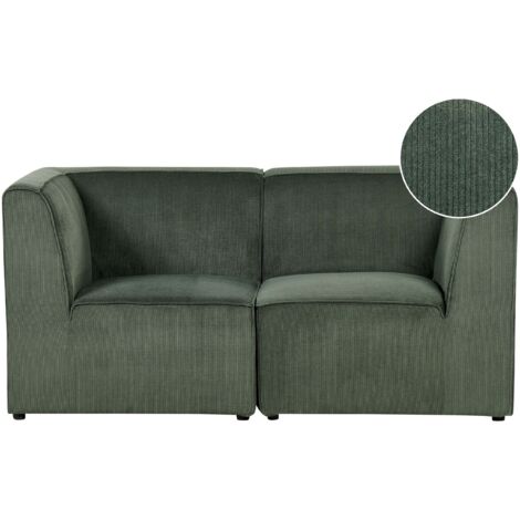 Modular Sofa 2 Seater LEMVIG Corduroy Dark Green