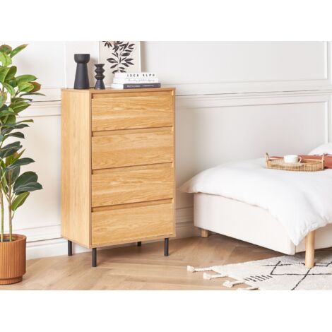 4 Drawer Chest NIKEA Light Brown