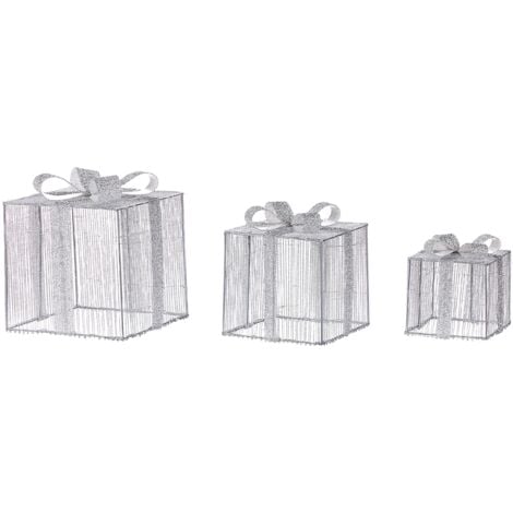 Set of 3 Indoor Outdoor LED Christmas Decoration Accessory Gifts ...