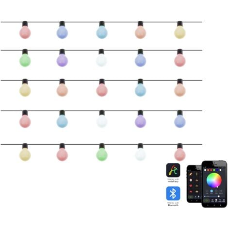 Outdoor String LED Lights ISORTOQ with App Multicolour
