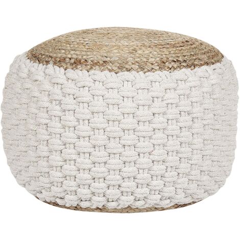 Pouffe AIZA Cotton White
