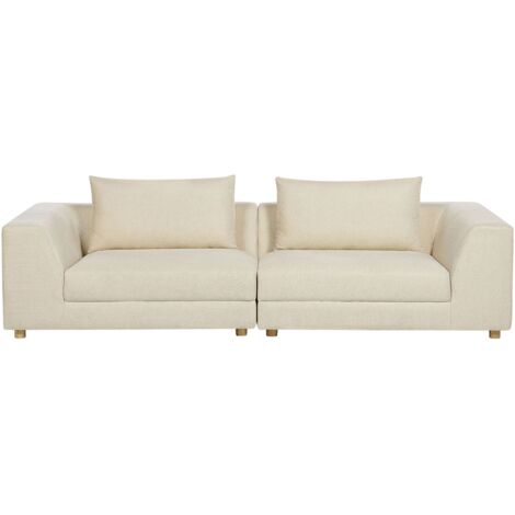 Sofa 3 Seater LERMON Fabric Beige