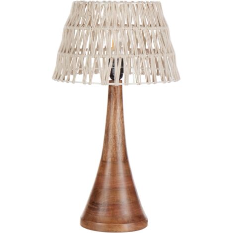 Table Lamp PELLEJAS Mango Wood Brown