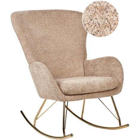 Rocking Chair ANASET Boucle Sand Beige