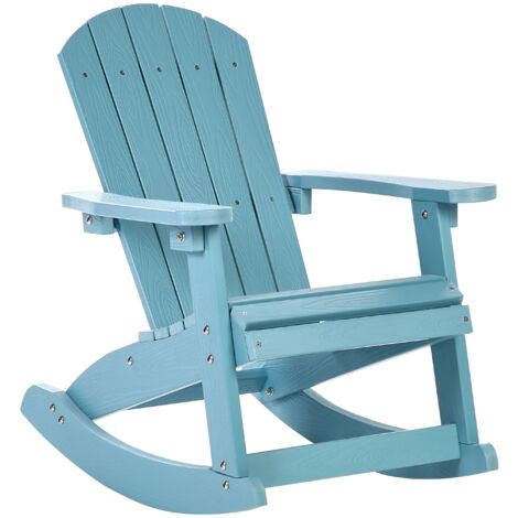 Outdoor Garden Rocking Kids Size Chair Plastic Wood for Patio Yard ...
