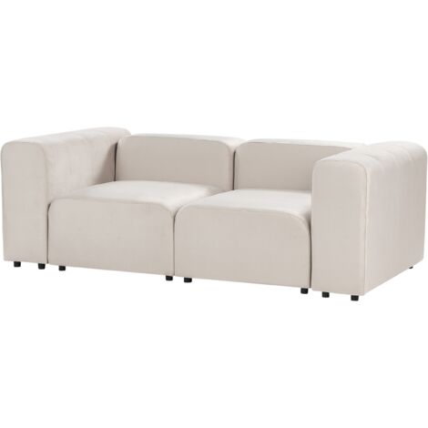 Modular Sofa 2 Seater FALSTERBO Velvet Beige