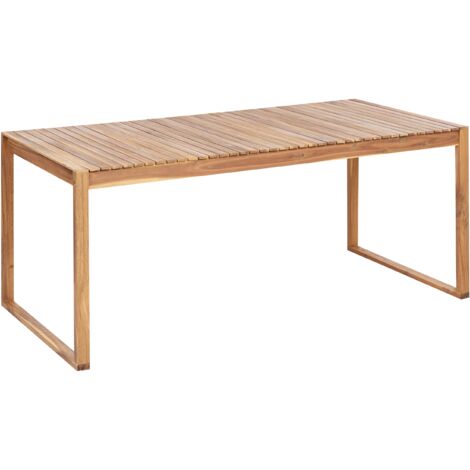 Garden Dining Table SASSARI II 180 cm 90 cm Certified Acacia Wood Light ...
