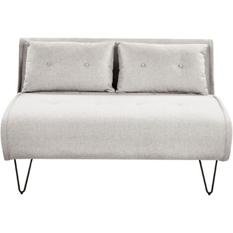 Sofa Bed 2 Seater VESTFOLD Fabric Light Grey