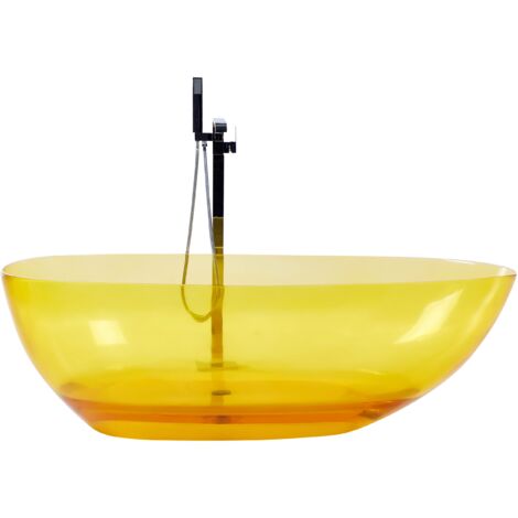 Modern Freestanding Bathtub Solid Surface Oval Transparent Colour 1690 ...