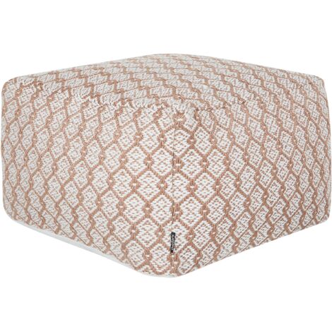 Pouffe SHORAN Fabric Beige