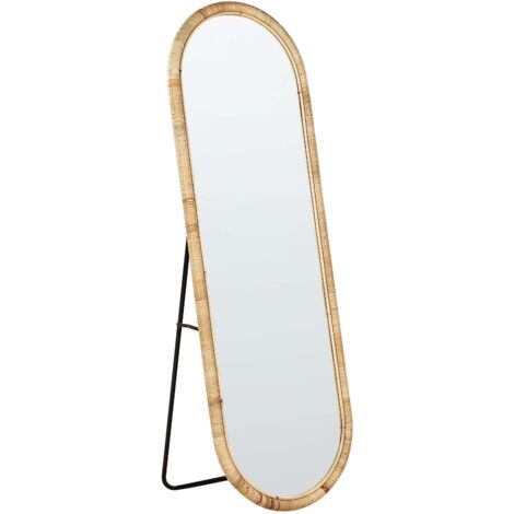 Standing Mirror MONTOT 150 cm Rattan Natural