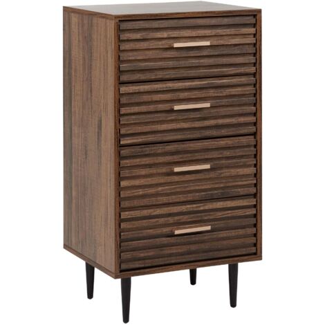 4 Drawer Chest KEITH Dark Brown