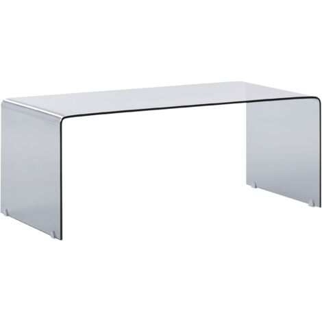 Coffee Table KENDALL Tempered Glass Black