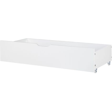 Set of 2 Bed Storage Drawers MDF White Epaney