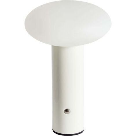 Wireless LED Table Lamp BUAYAN with Dimmer Metal White